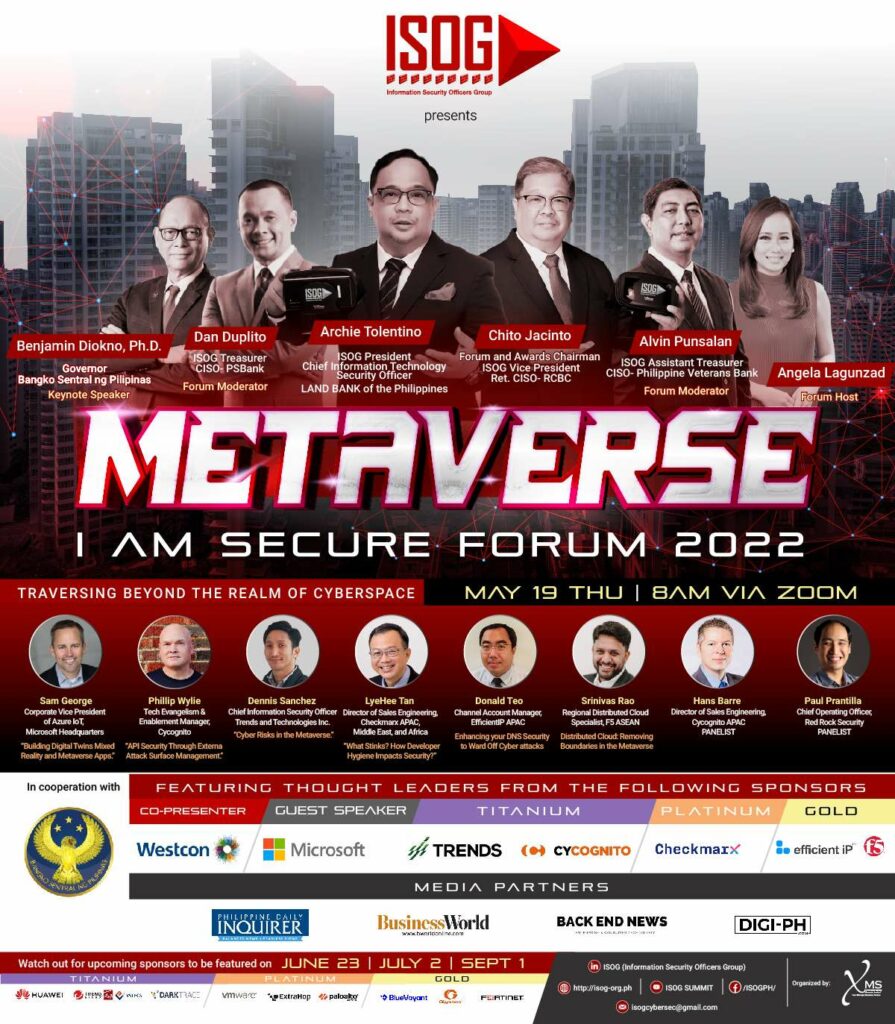 ISOG commences 2022 METAVERSE I AM SECURE cybersecurity virtual forum ...