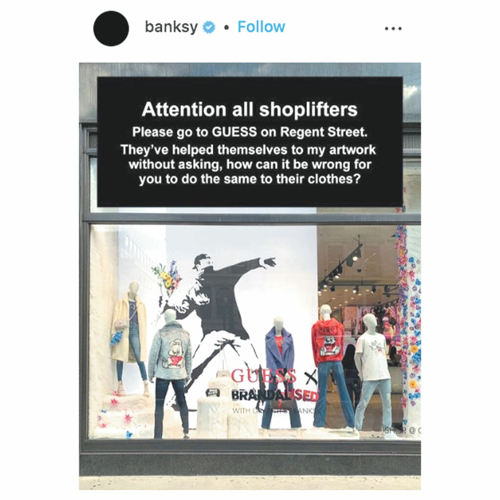 Banksy says fashion retailer Guess ‘helped themselves’ to his work ...