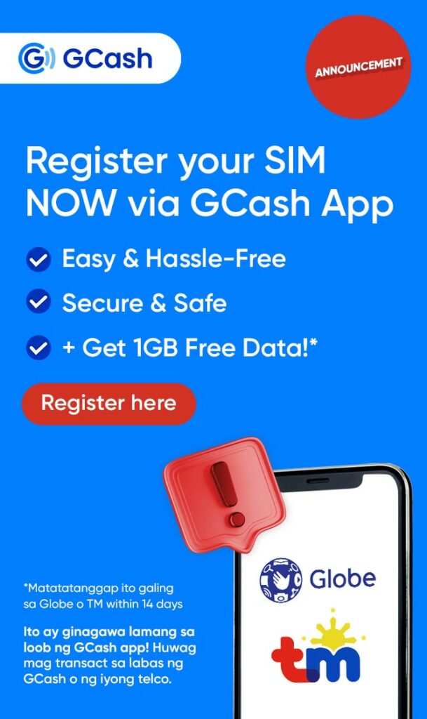 SIM Registration now available via GCash app; deadline to register ...