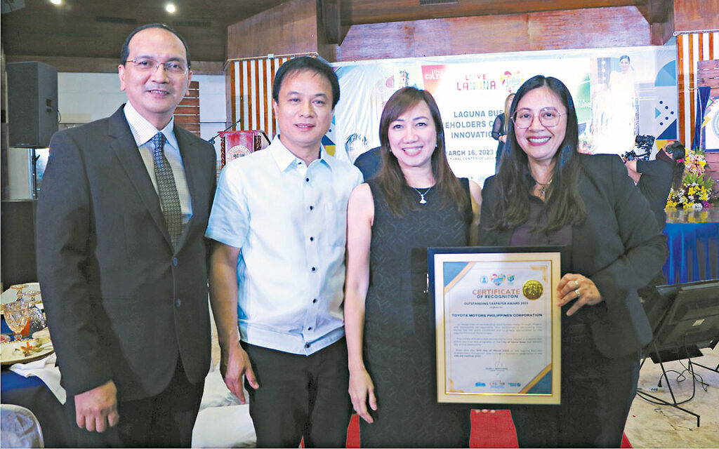 Toyota recognized for tax contributions - BusinessWorld Online