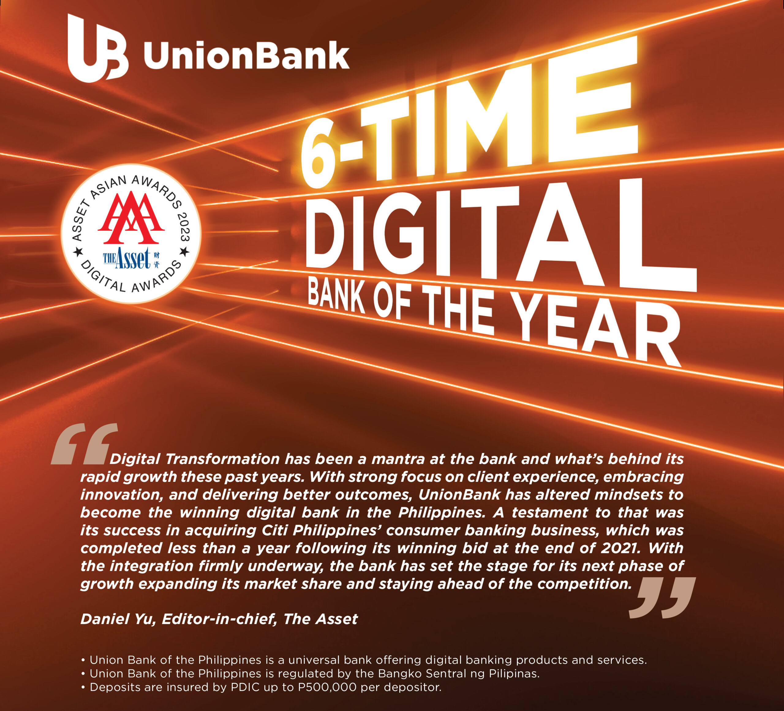 The Asset: UnionBank only local bank in Asia to win “Digital Bank of ...
