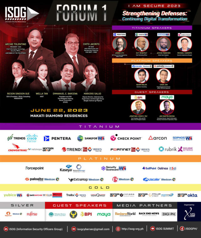 ISOG I AM SECURE 2023 Forum empowers cybersecurity professionals to support PHL digital ...