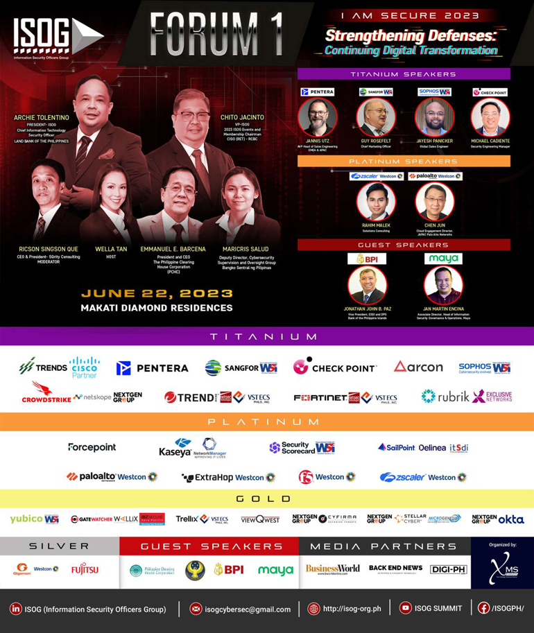 ISOG I AM SECURE 2023 Forum empowers cybersecurity professionals to support PHL digital ...