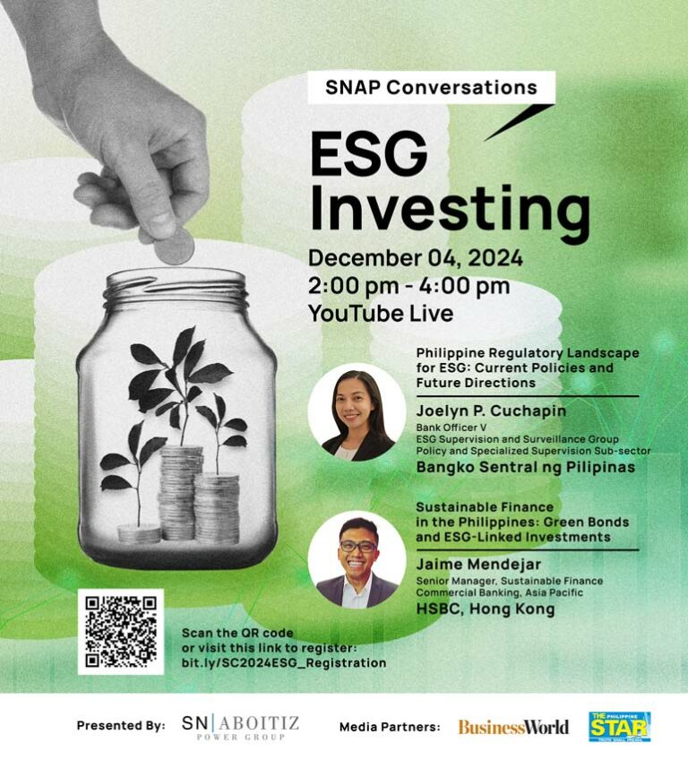 SN Aboitiz Power Group presents SNAP Conversations 2024: ESG Investing ...