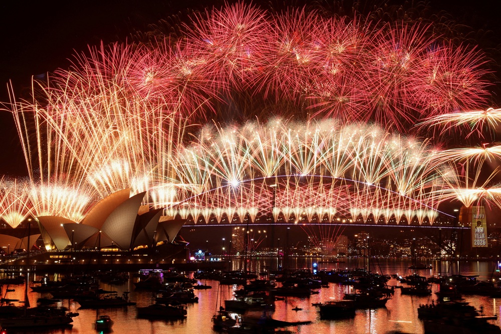 World bids goodbye to 2025 with fireworks and icy plunges ...